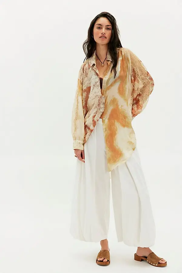 MES DEMOISELLES Smirf Silk Button-down