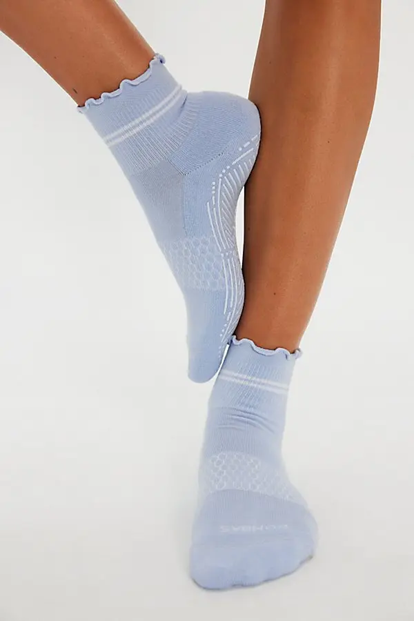 BOMBAS Studio Grip Ankle Socks - Sky Sail