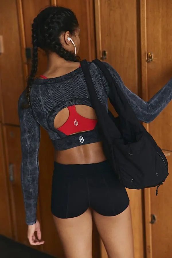 Free People Race Me Layer Top By - Black