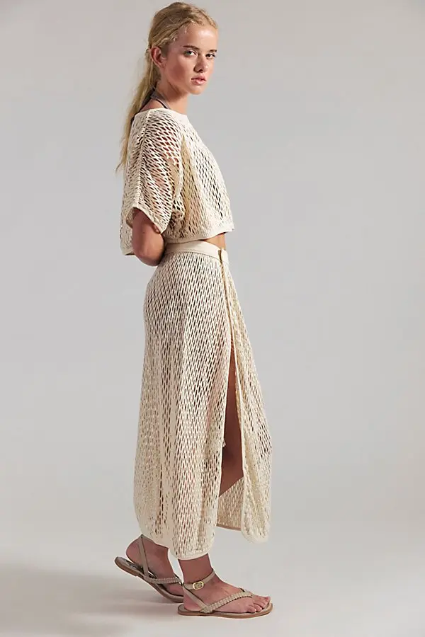 Free People Coastal Crush Crochet Set