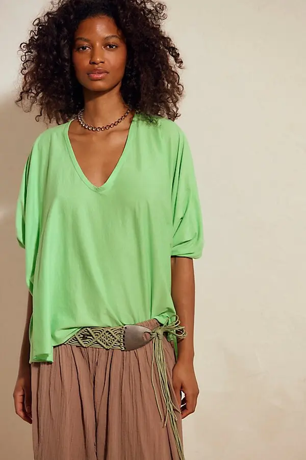 Free People Kaiya Top - Exotic Green