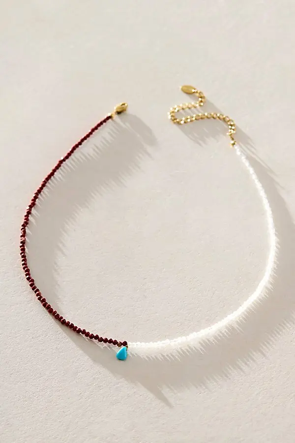KOZAKH Fp X Leo Stone Pendant Necklace - Red Jasper/moonstone/turq