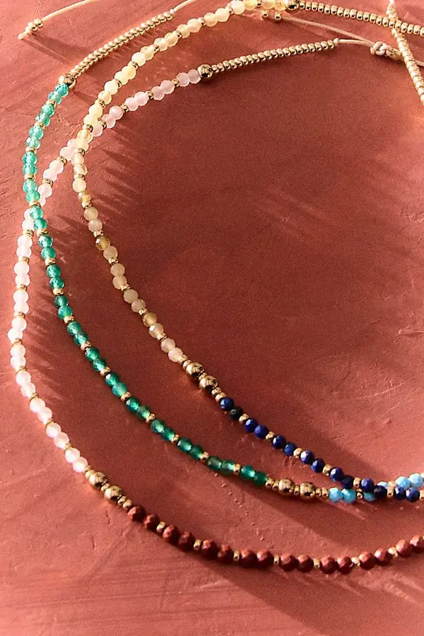 KOZAKH Fp X Leo Anklet - Lapis And Yellow Opal