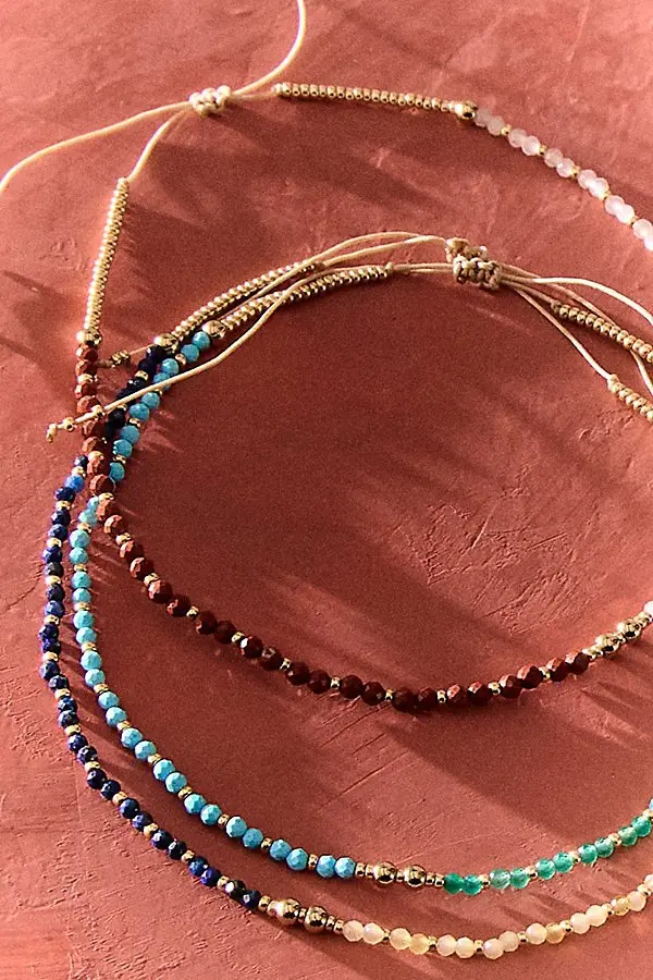 KOZAKH Fp X Leo Anklet - Red Jasper And Moonstone
