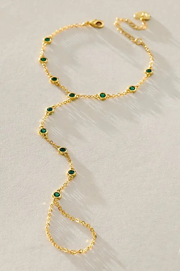 BRACHA Maxine Hand Chain - Emerald