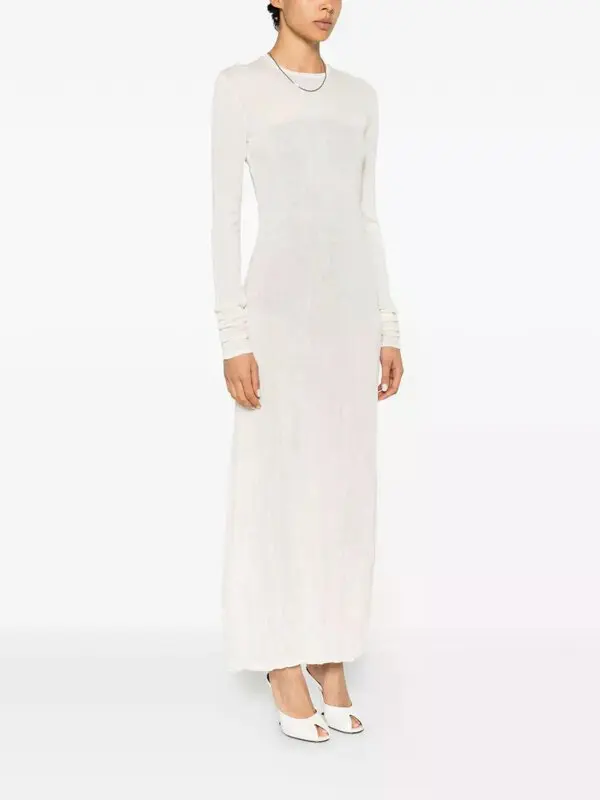 TOTEME Crinkled Knit Maxi Dress - Neutrals