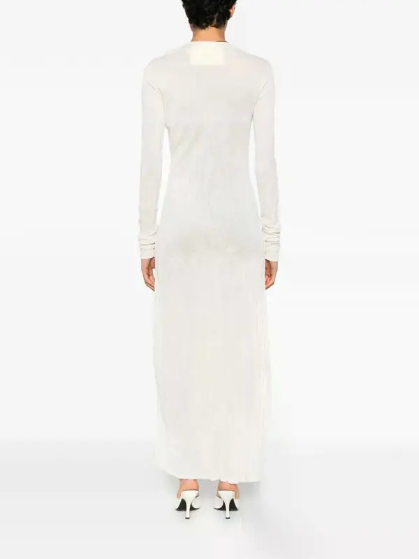 TOTEME Crinkled Knit Maxi Dress - Neutrals