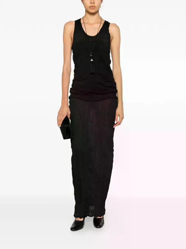 TOTEME Crinkled Maxi Skirt - Black