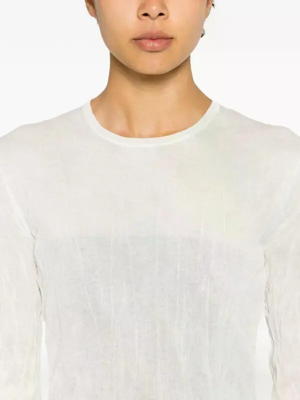 TOTEME Crinkled Knit Long-sleeve Maxi Dress - White