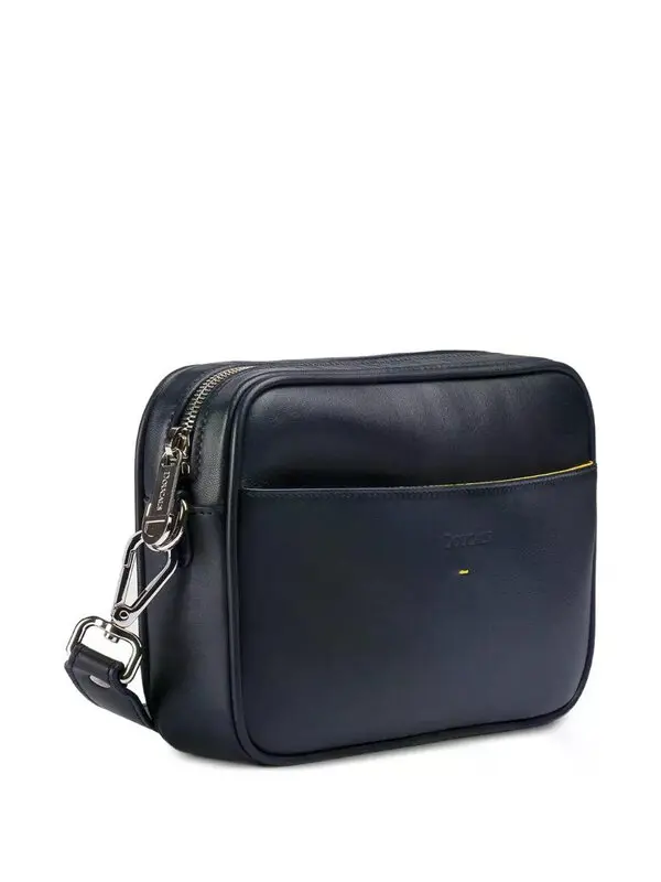 DOUCAL'S Leather Messenger Bag - Blue