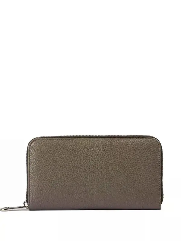 DOUCAL'S Tumbled Leather Continental Wallet - Brown
