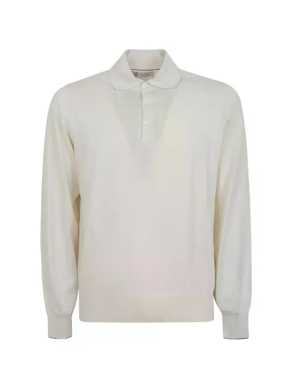 Brunello Cucinelli Fine-knit Long-sleeve Polo Shirt