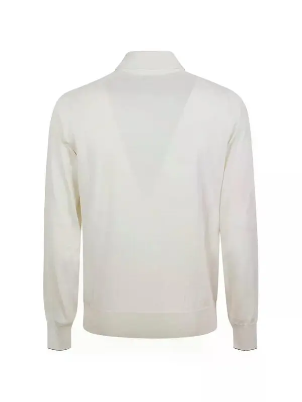 Brunello Cucinelli Fine-knit Long-sleeve Polo Shirt