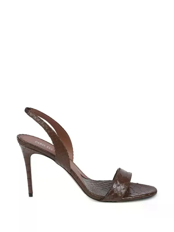 Paris Texas Crocodile-effect Slingback Sandals