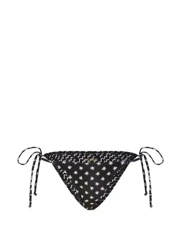 DONDE ESTEBAN Star And Wave Print Bikini Bottom - Black