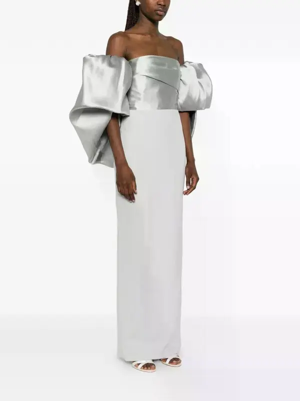 Solace London Floris Draped Maxi Dress