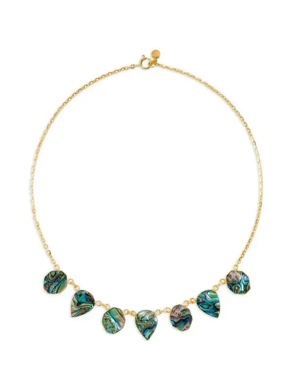 FREYA ROSE Small Paua Necklace - Gold