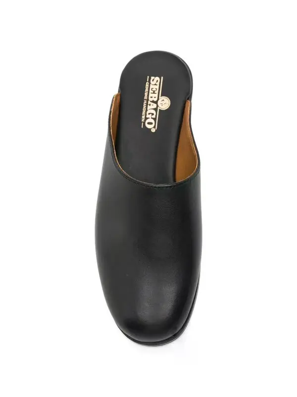 SEBAGO Round-toe Leather Mules