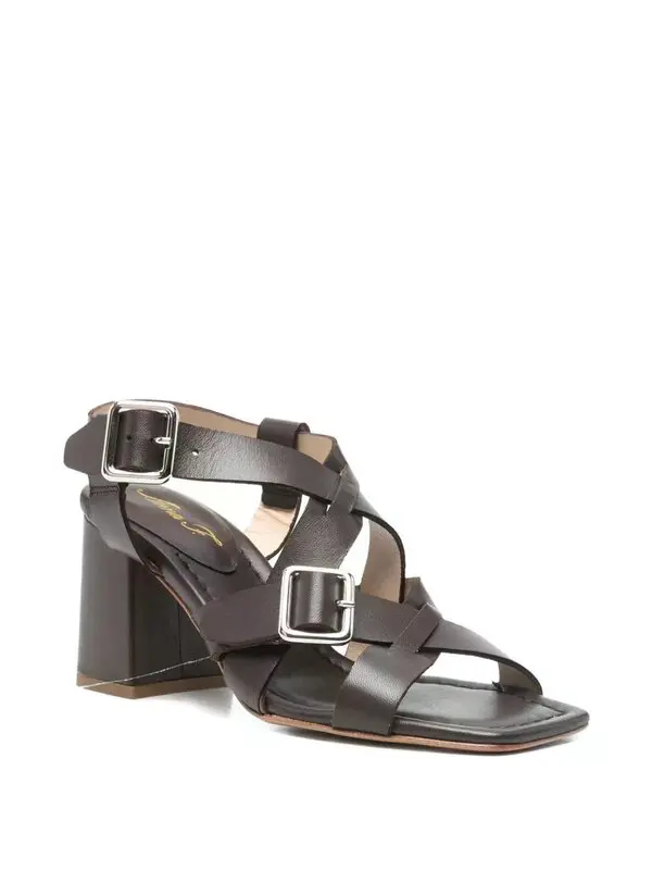 ANNA F. Buckle-strap Heeled Sandals