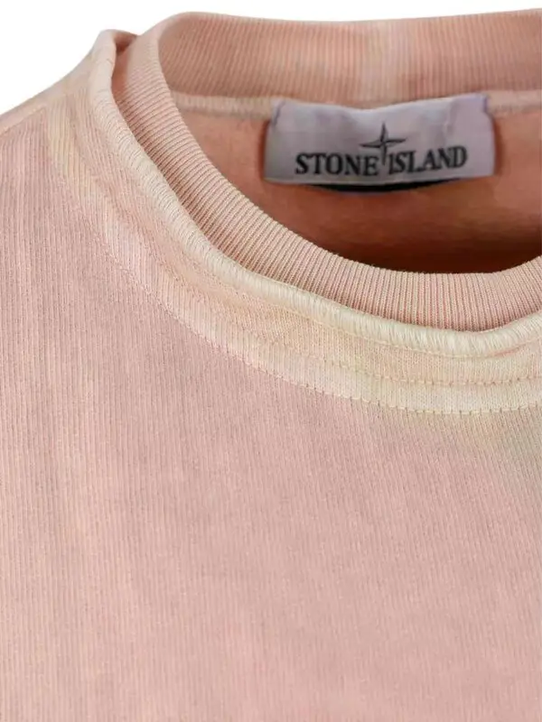 Stone Island Sweatshirt With Logo Patch - Pink