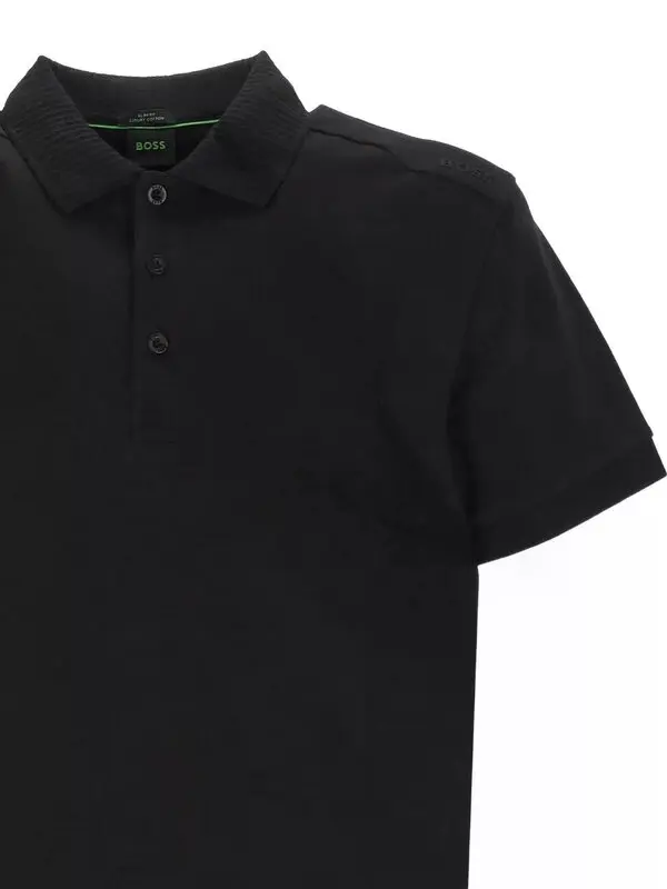 BOSS Logo-detail Polo Shirt - Black