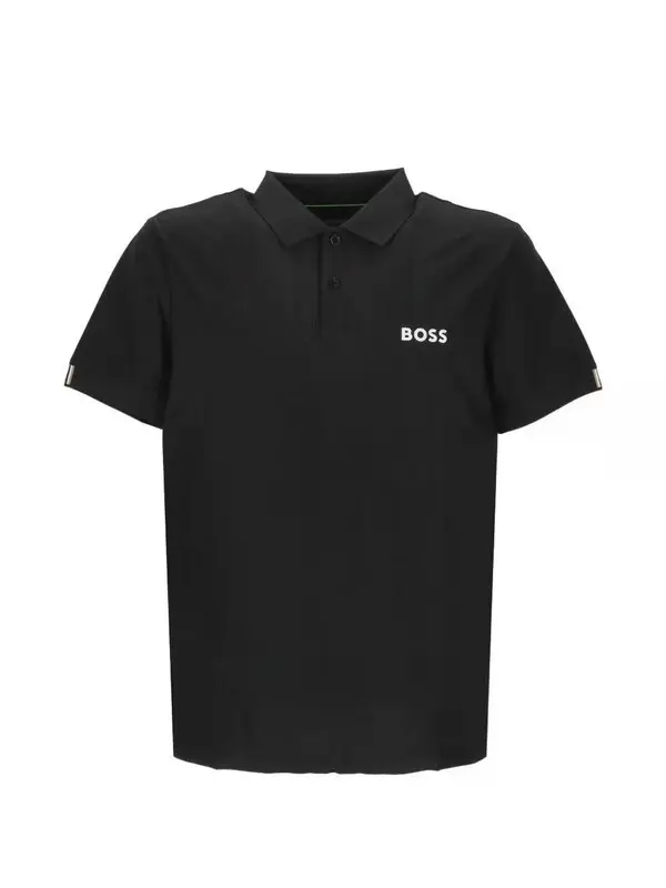 BOSS Logo-print Polo Shirt - Black