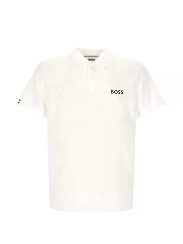 BOSS Logo-print Polo Shirt - White