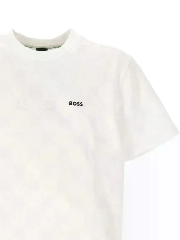 BOSS Cotton-blend T-shirt With Tennis-ball Jacquard