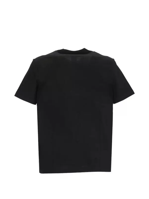 BOSS Logo-embroidered Striped T-shirt - Black