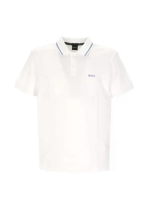 BOSS Logo-embroidered Polo Shirt - White