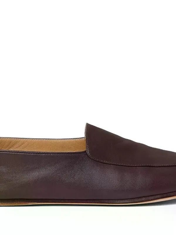 Loro Piana Anton Lambskin Loafers - Brown