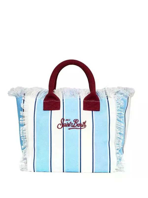 MC2 SAINT BARTH Colette Fringed Tote Bag - Blue