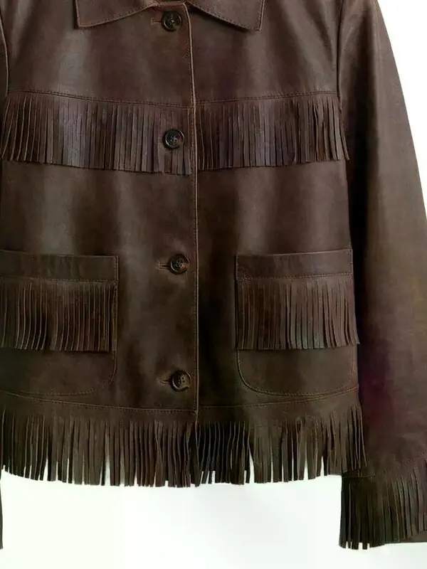 NILI LOTAN Fringed Patch-pockets Jacket