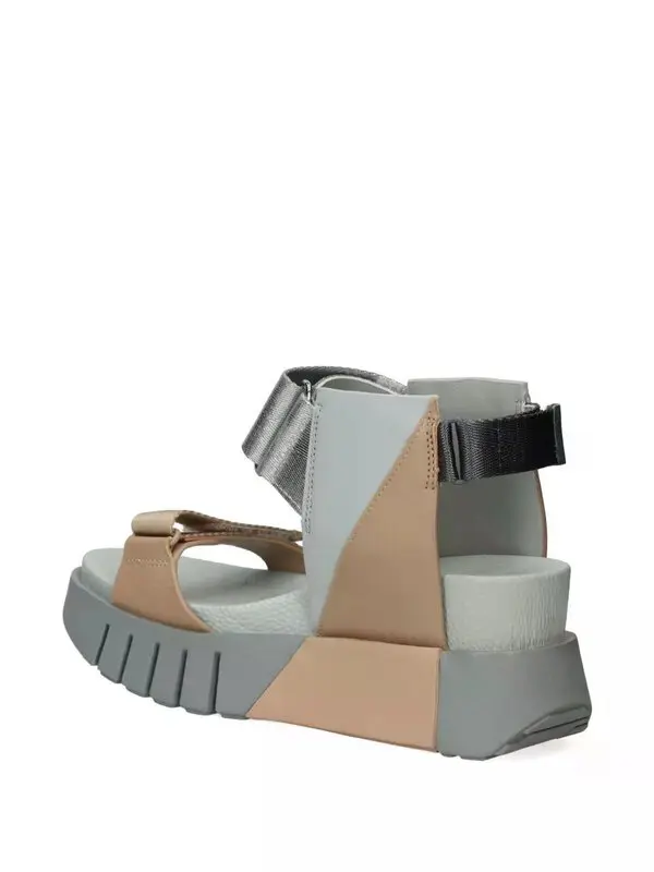 United Nude Delta Run Panelled Metallic Sandals - Neutrals