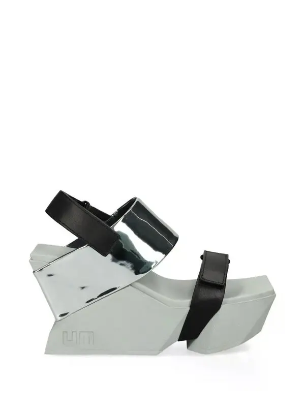 United Nude Brutt Metallic Touch-strap Sandals - Silver