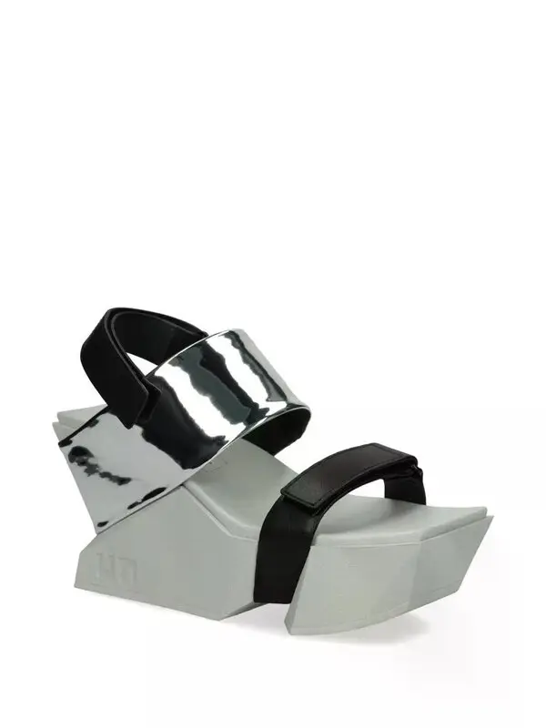 United Nude Brutt Metallic Touch-strap Sandals - Silver