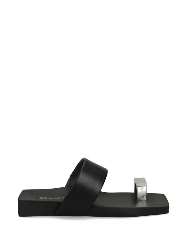 United Nude Loop Toe Lo Square-toe Sandals - Black