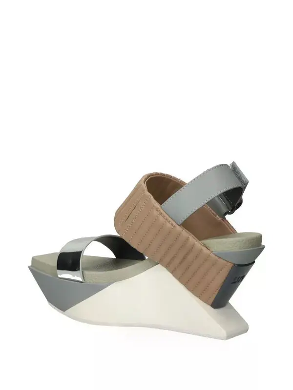 United Nude Delta Wedge Puffer Quilted Metallic Sandals