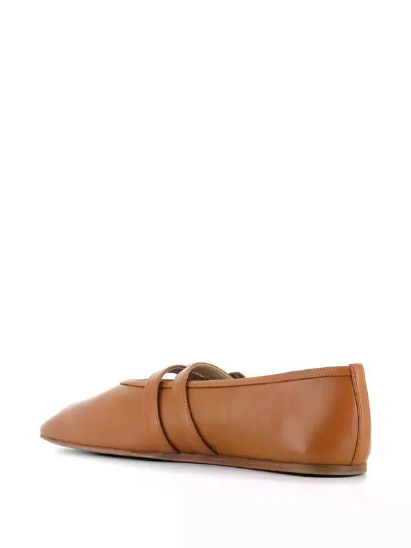 Le Monde Beryl Buckle-strap Ballet Flats - Brown
