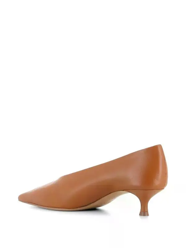 Le Monde Beryl Pointed-toe V-neck Pumps - Brown