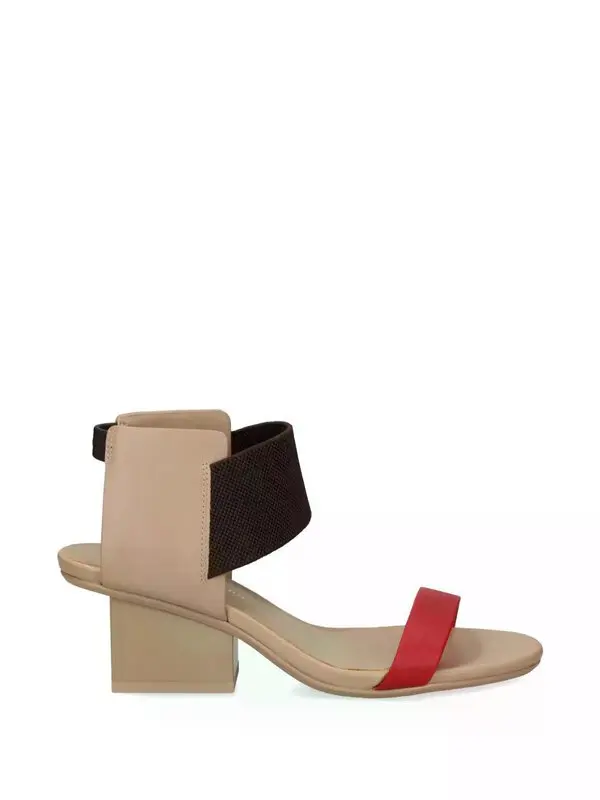 United Nude Raila Mid Elasticated-strap Block-heel Sandals - Neutrals