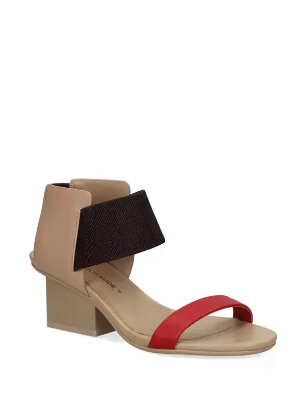 United Nude Raila Mid Elasticated-strap Block-heel Sandals - Neutrals