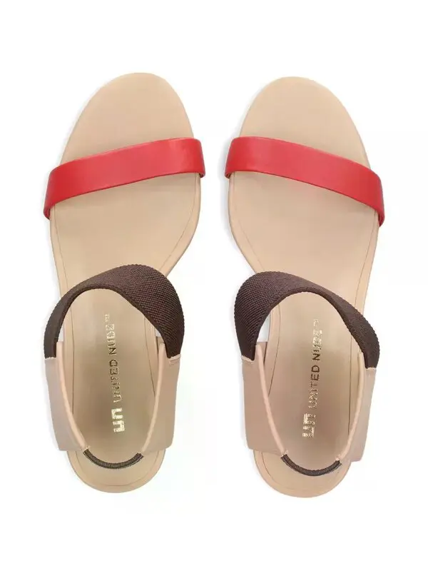 United Nude Raila Mid Elasticated-strap Block-heel Sandals - Neutrals