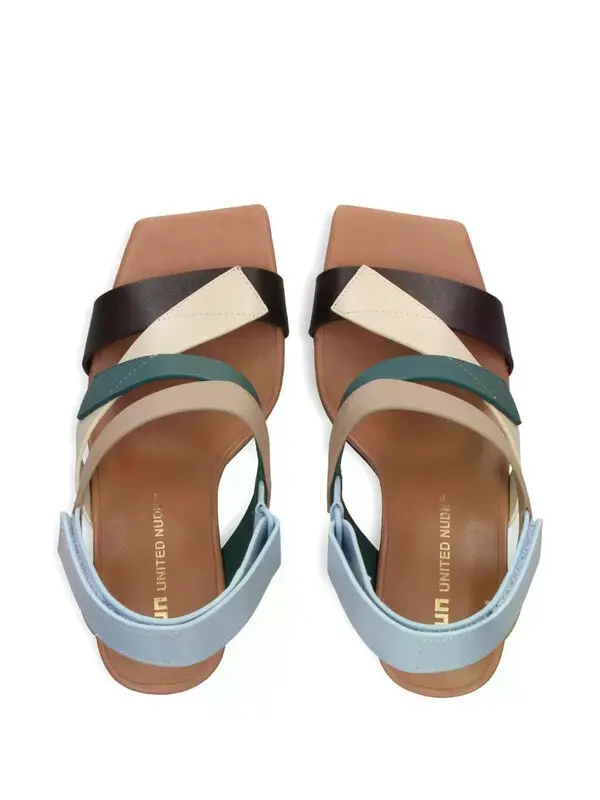 United Nude Juma Straps Hi Color-blocking Crossover Sandals - Neutrals