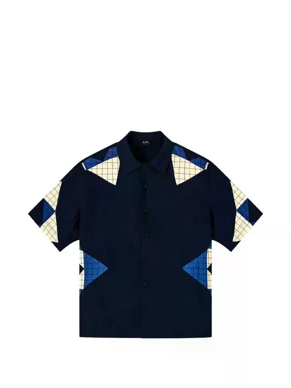 A.p.c. Patchwork Grid-pattern Shirt