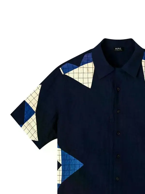 A.p.c. Patchwork Grid-pattern Shirt
