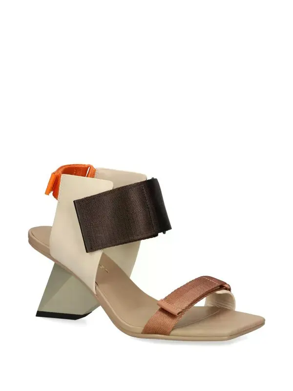 United Nude Rockit Run Geometric-heel Sandals - Neutrals
