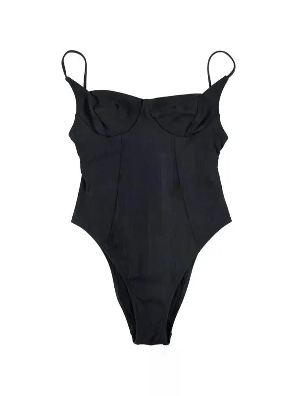 BELAMER Nina Ribbed Swimsuit - Black