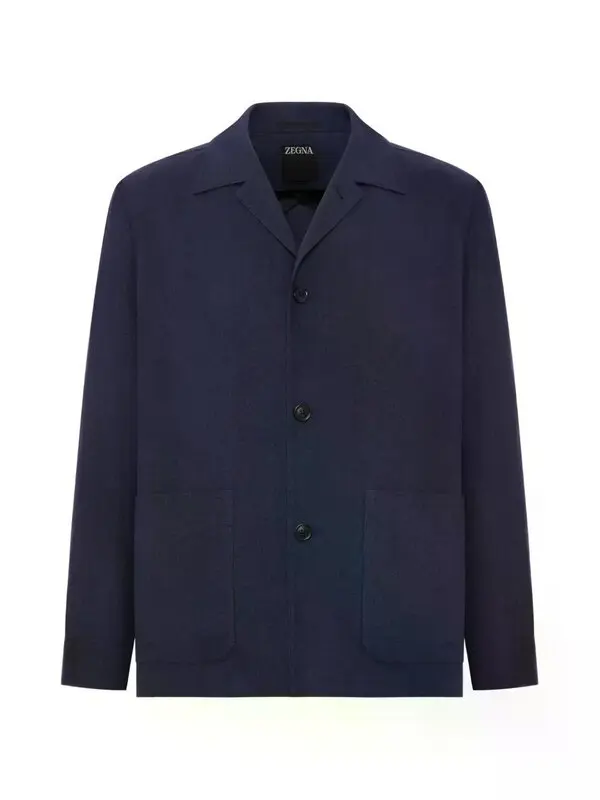 Zegna Linen Patch-pocket Jacket - Blue