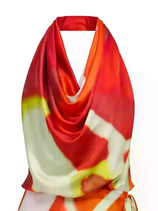 Staud Liora Silk Dress - Red